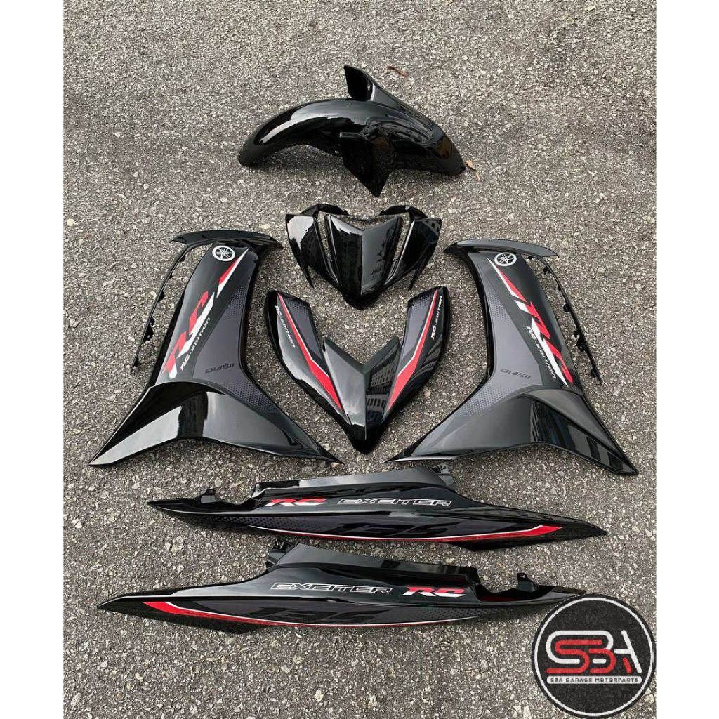COVERSET BODYSET LC135 LC V8 DR BLACK RC LINE RED FUEL INJECTION FI ...