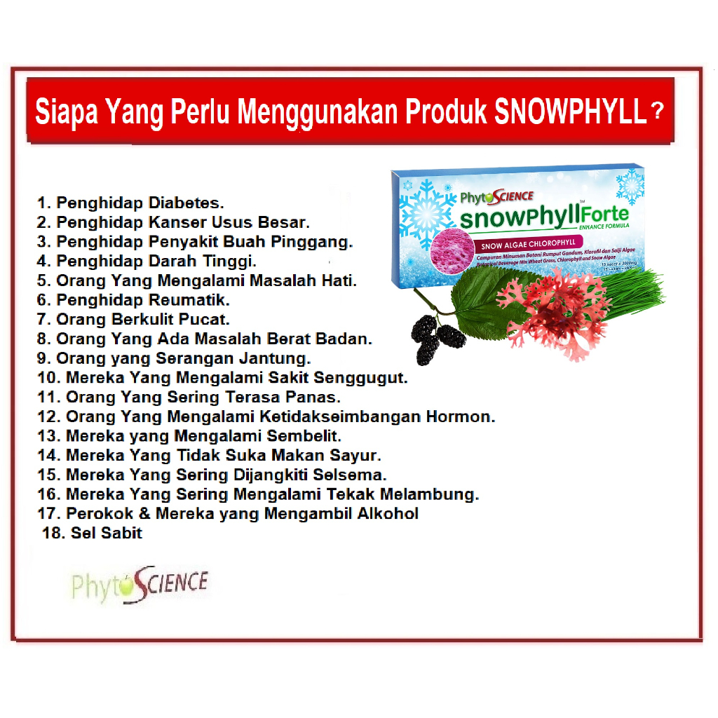 Phytoscience Snowphyll Forte (15 sachets x 3000mg) For Diabetic kencing ...