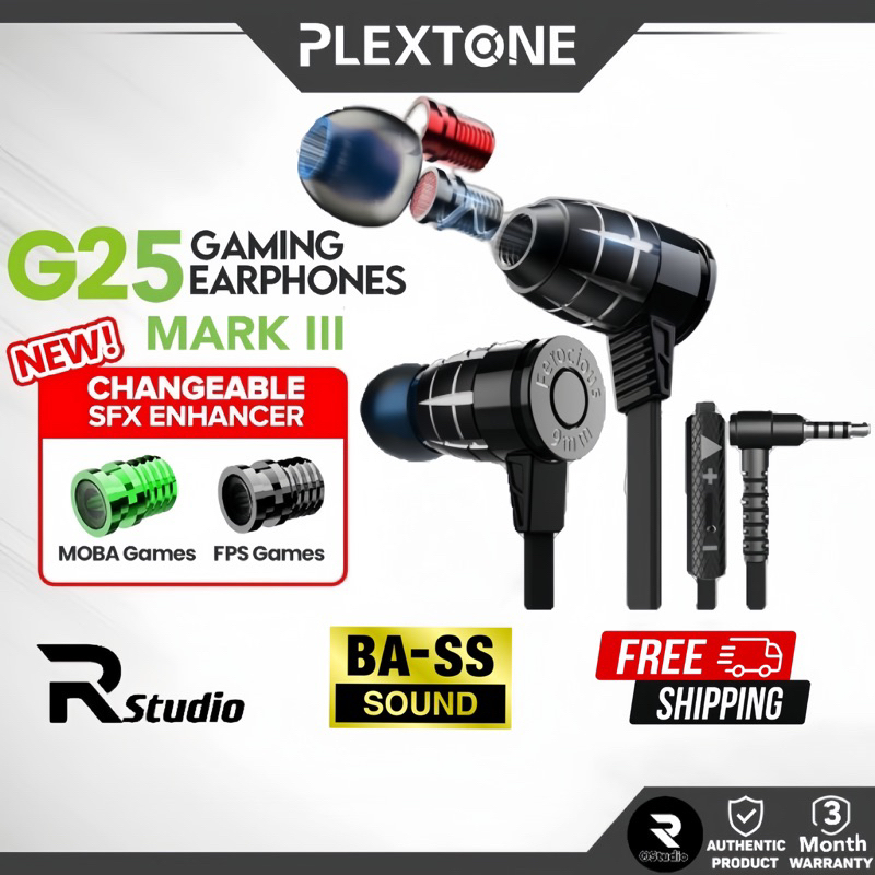 24HR Ship!🇲🇾[Ready Stock]PLEXTONE G25 Deep Bass Wired Earphones for ...