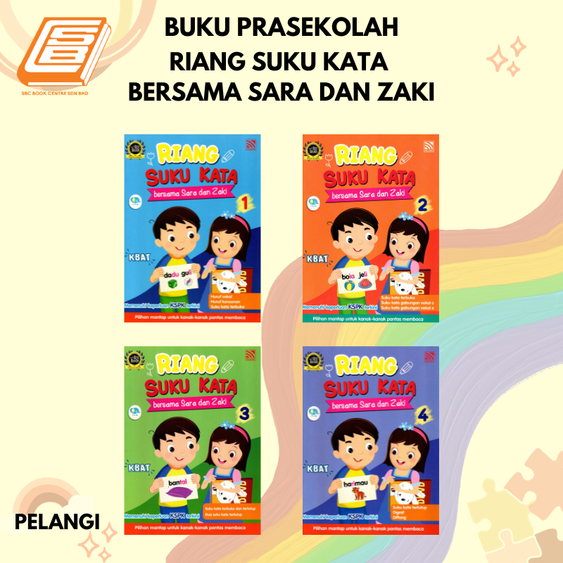 [SBCB] Buku Prasekolah : Riang Suku Kata bersama Sara dan Zaki | Shopee Malaysia