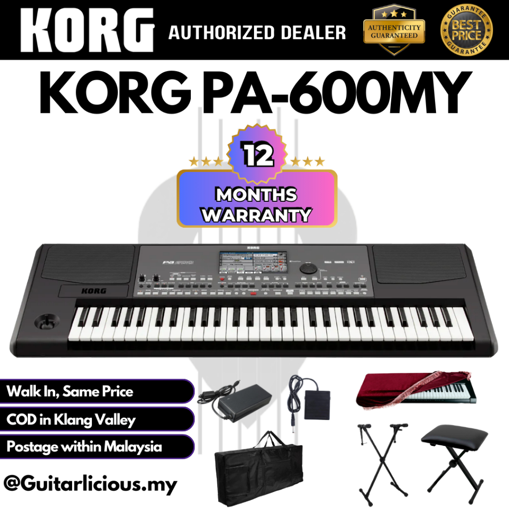 KORG PA600MY 61-key Arranger Workstation Keyboard ( PA-600-MY / PA 600 ...