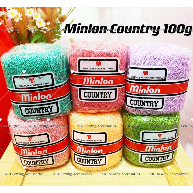 1 Pc MINLON Country Benang Crochet Yarn/Knitting Yarn 100G | Shopee ...