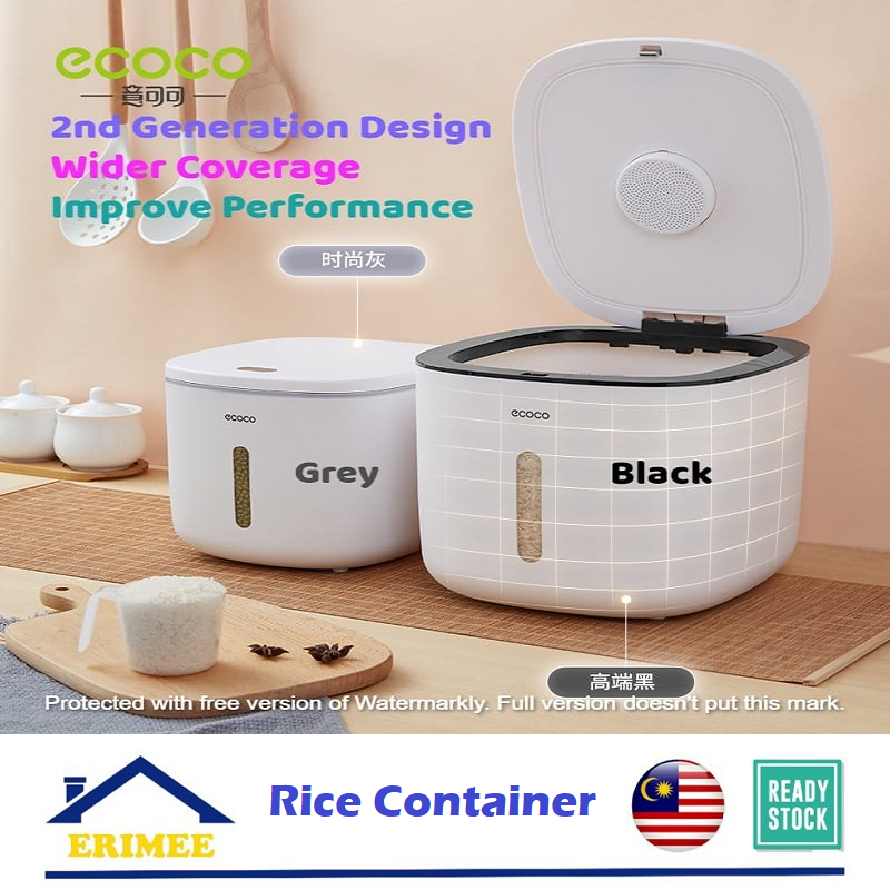 ECOCO Rice Storage Container Rice Box Insect Moisture Proof Sealed ...