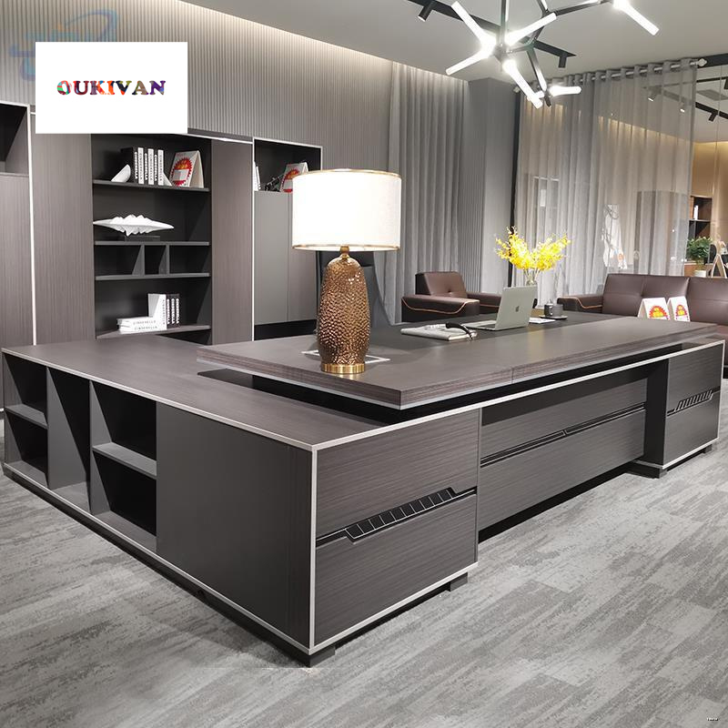 Office Desk Meja Pejabat Luxury Boss Office Desk Manager Desk With ...