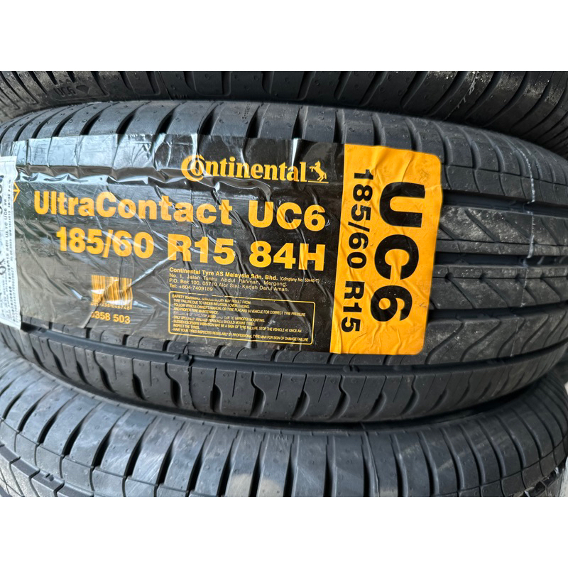 Continental UC6 2022 OFFER Saiz 185/60/15 Toyota/Alza | Shopee Malaysia