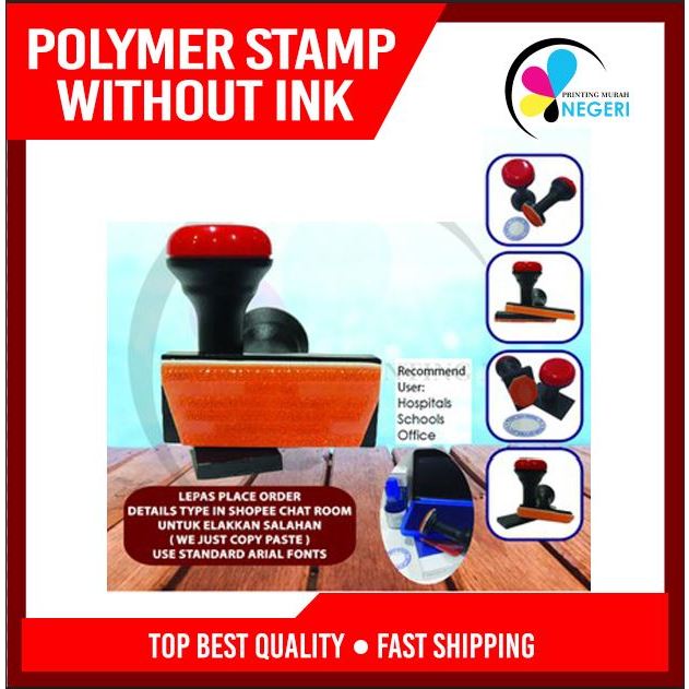SAME DAY POST OUT Rubber Stamp Custom Made Cop Getah (Name Chop ...