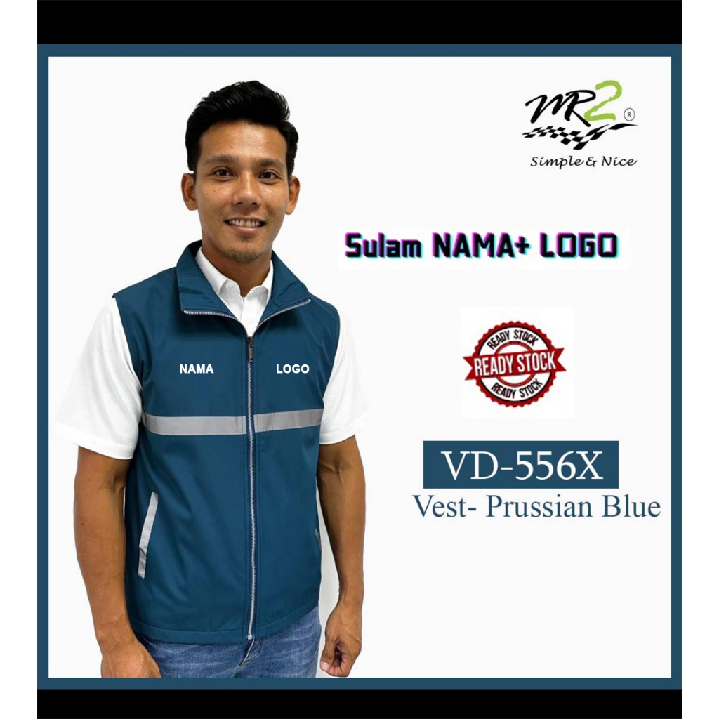 VEST KOPERAT ZIPPER PRUSSIAN BLUEVD-556X | Shopee Malaysia