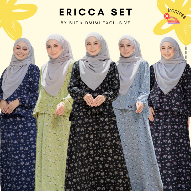 ERICCA SET IRONLESS BUTIK DMIMI EXCLUSIVE | Shopee Malaysia