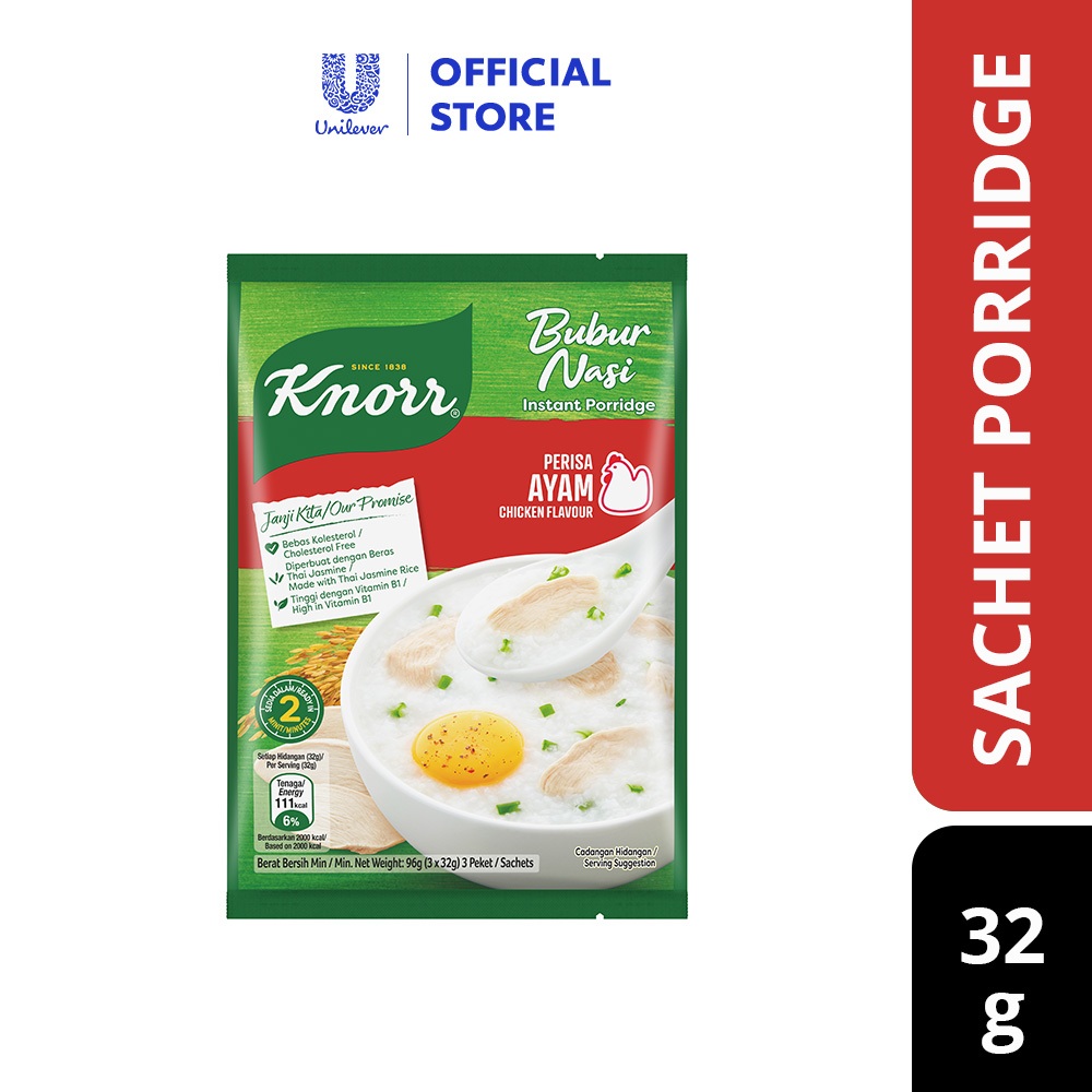 Knorr Sachet Instant Porridge Chicken (3 x 32g) | Shopee Malaysia