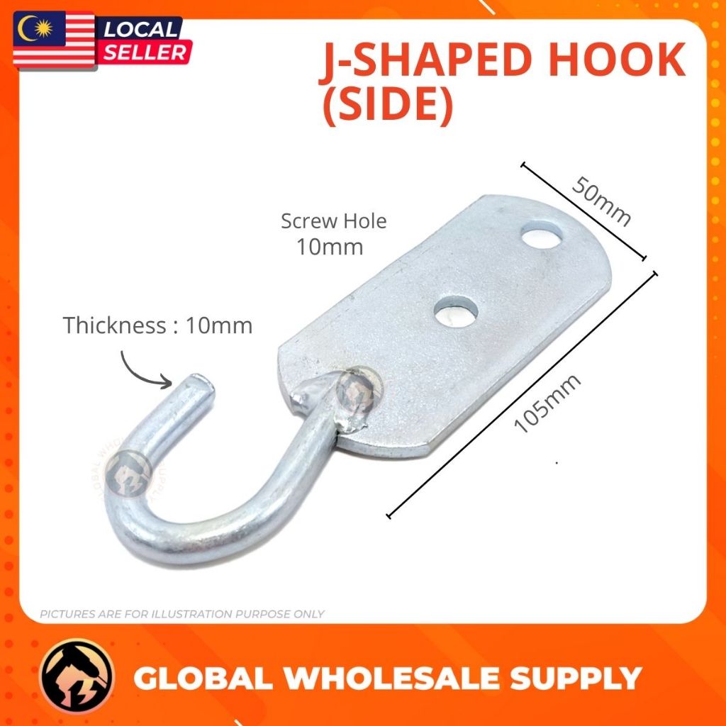 D TYPE / J TYPE Fan Hook Kipas Ceiling Mount Siling Fan Bracket ...