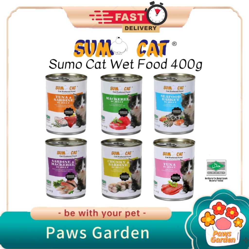 Sumo Cat Premium Cat/Kitten Canned Wet Food Tuna Series (400g) | Shopee ...