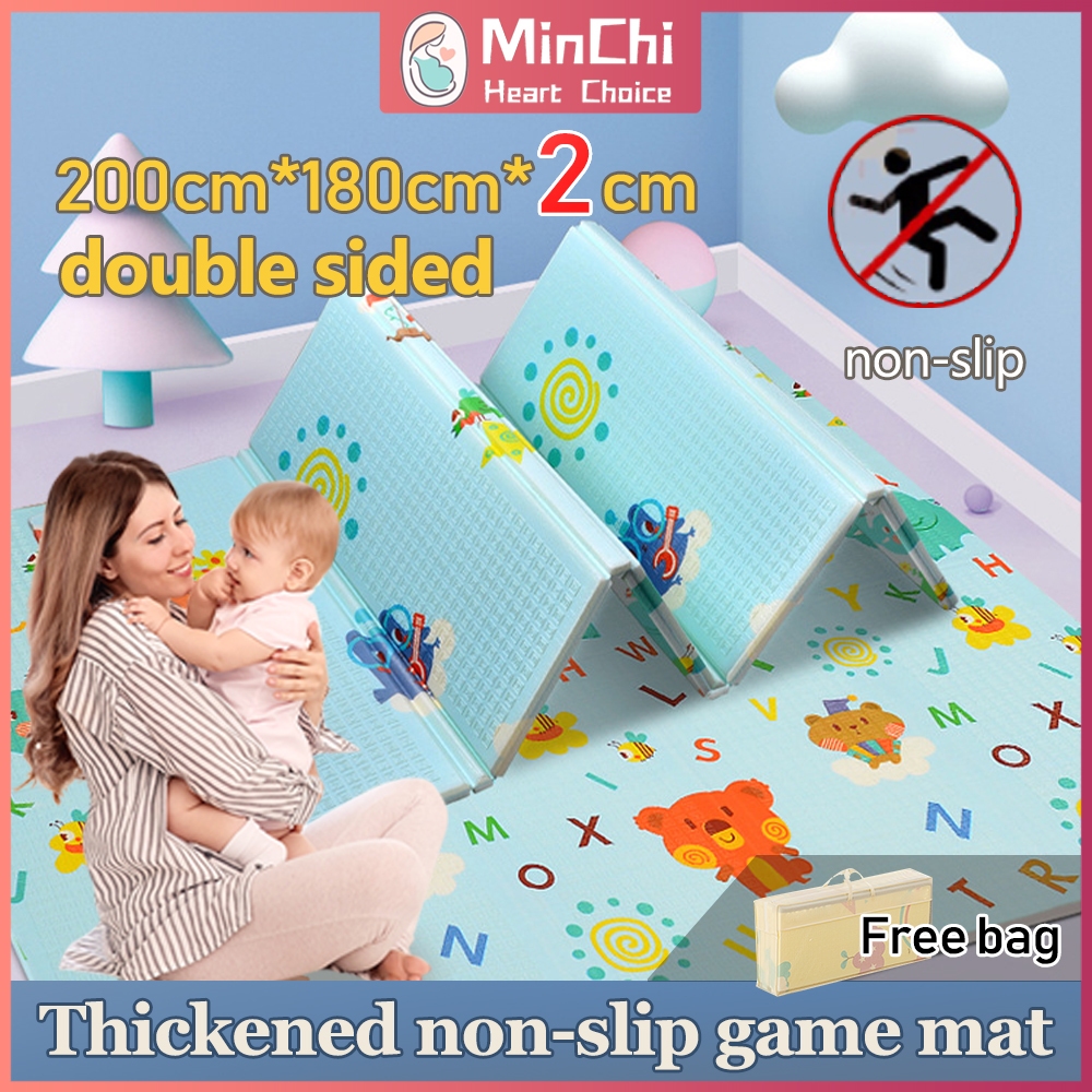 200x180x2cm Tikar Baby Playmat Carpet Foldable Foam Baby Mat Play ...