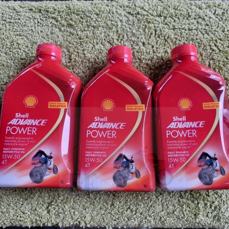 4T Shell Advance Power 15W-50 Fully Synthetic ENGINE OIL 1 Litre ...