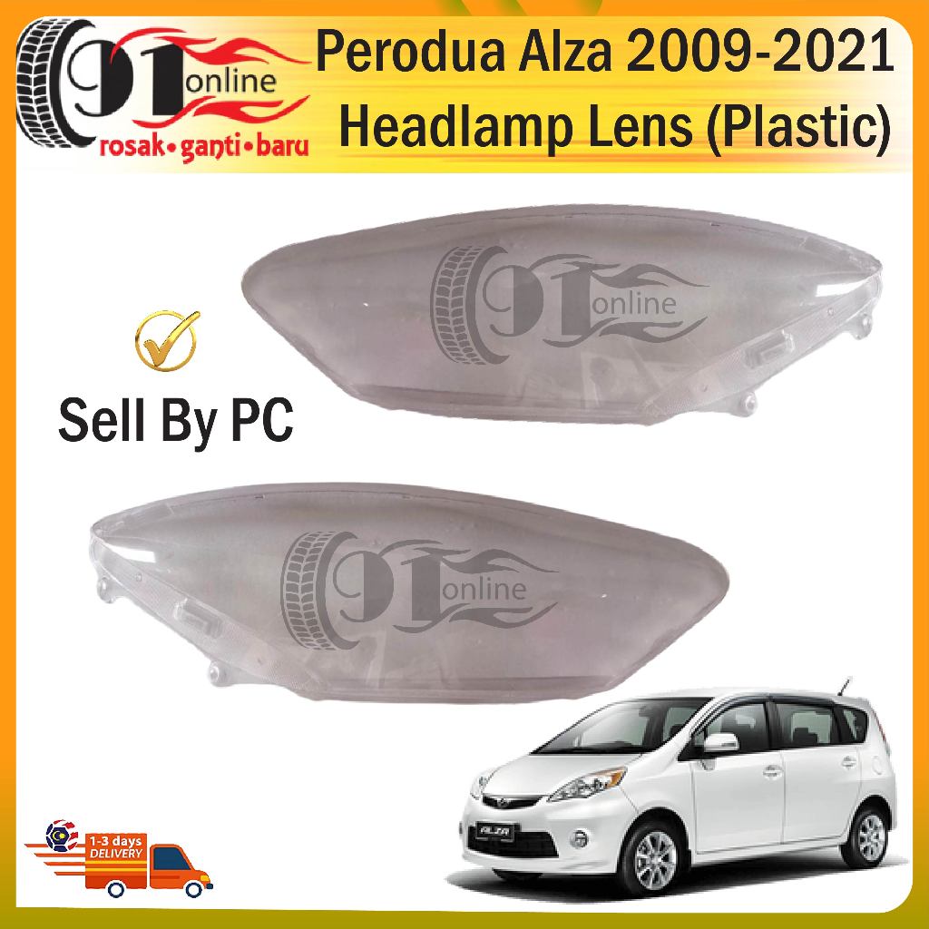 Perodua Alza 2009-2021 headlamp lens cover Head lamp cover Plastic PC ...