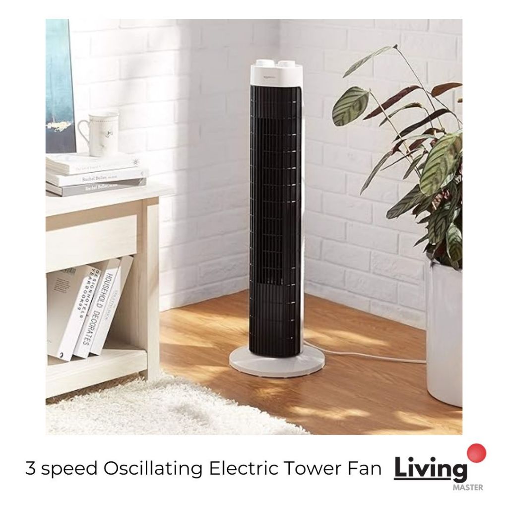 Electric Tower Fan with Timer 3 speed Oscillating Tower Fan High ...