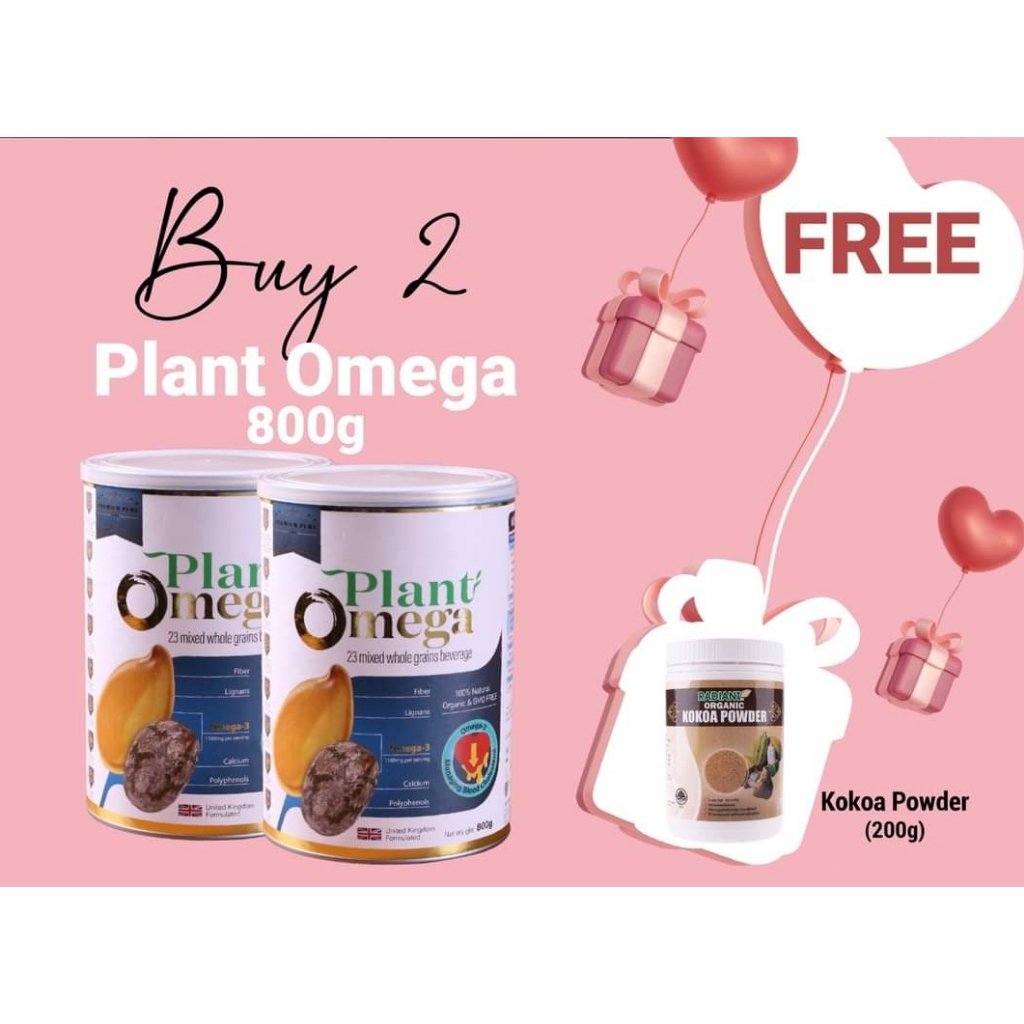Radiant Premium Pure Plant Omega (800g x 2) Free Kokoa Powder 200g ...