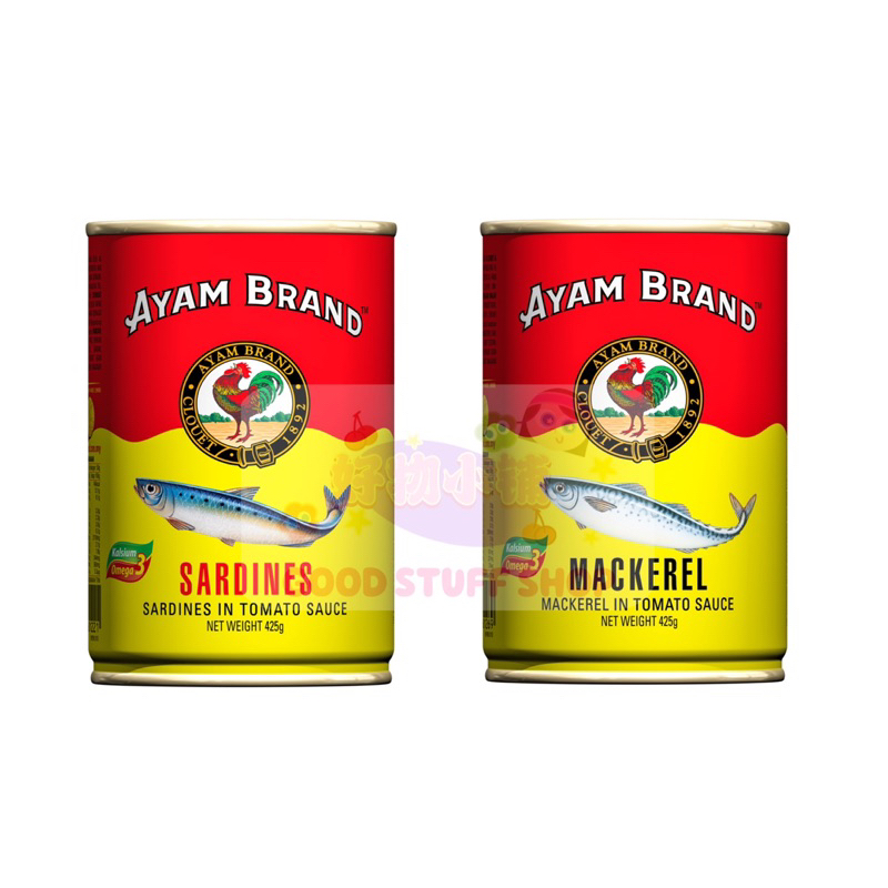 Ayam Brand Sardines/Mackerel In Tomato Sauce(425g) | Shopee Malaysia