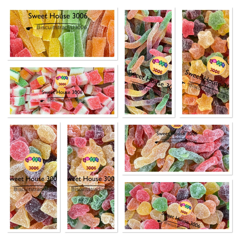100gm Gummy Sweet Candy String Sharks Star Love Bear Snake Safari ...