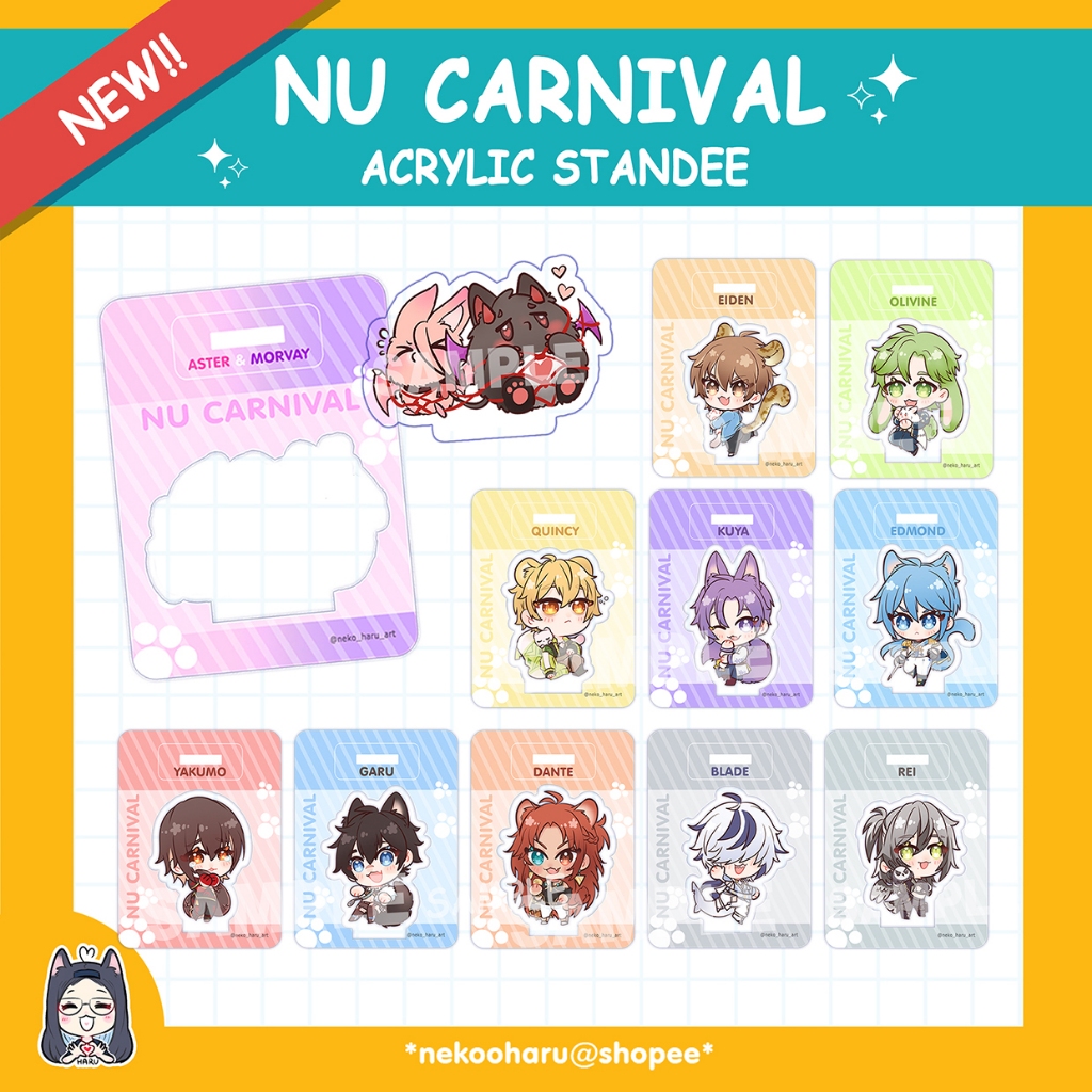 [Ready Stock] Nu Carnival _ Standee _ Eiden _ Olivine _ Kuya _ Quincy ...