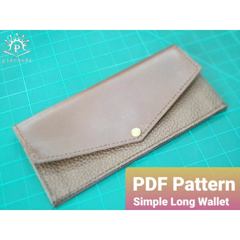 LeatherCraft Printable PDF Pattern template simple long wallet | Shopee ...