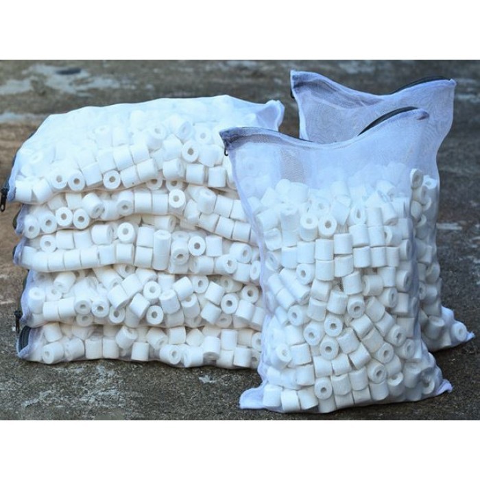 Ceramic Ring Bio Ring Filter Media with FREE Media Bag (1kg / 500g ...