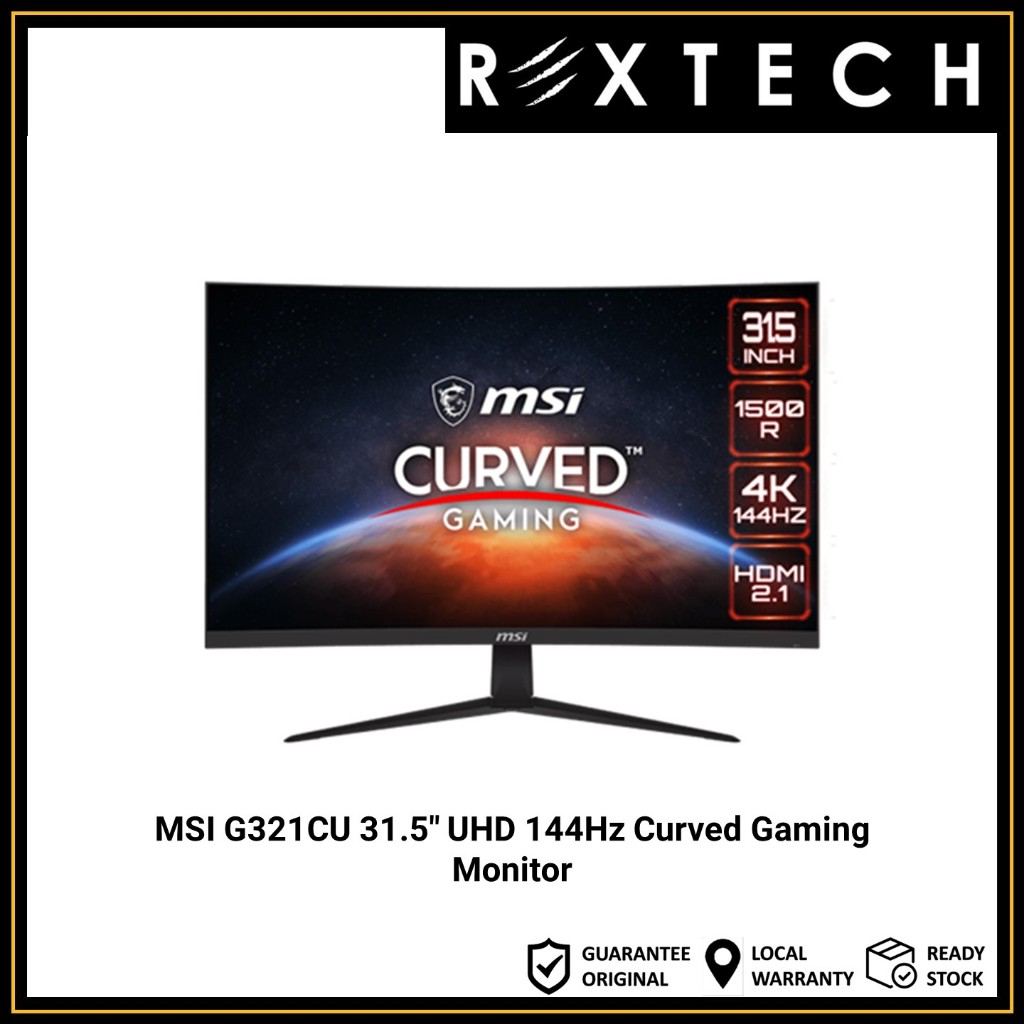 MSI G321CU 31.5" UHD 144Hz Curved Gaming Monitor | Shopee Malaysia