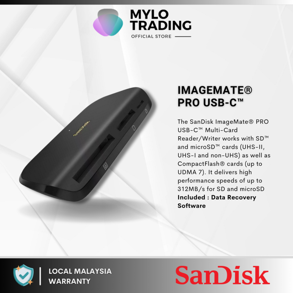SanDisk ImageMate PRO USB C Multi-Card Reader / Writer ( SDDR-A631 ...