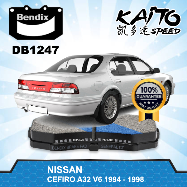Bendix Rear Brake Pad DB1247 Nissan Cefiro A32 2.0 / 3.0 V6 1994 1995 1996 1997 1998 | Shopee ...