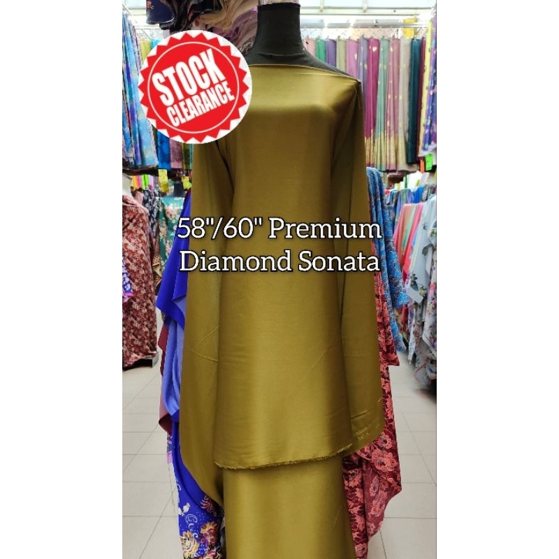 Clearance Stock Kain Pasang Premium Diamond Sonata Satin Bidang 58/60 ...