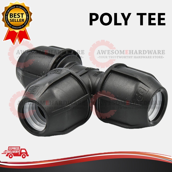 (32MM, 25MM, 20MM) HDPE POLY TEE POLY PIPE FITTING JOINT CONNECTORS ...