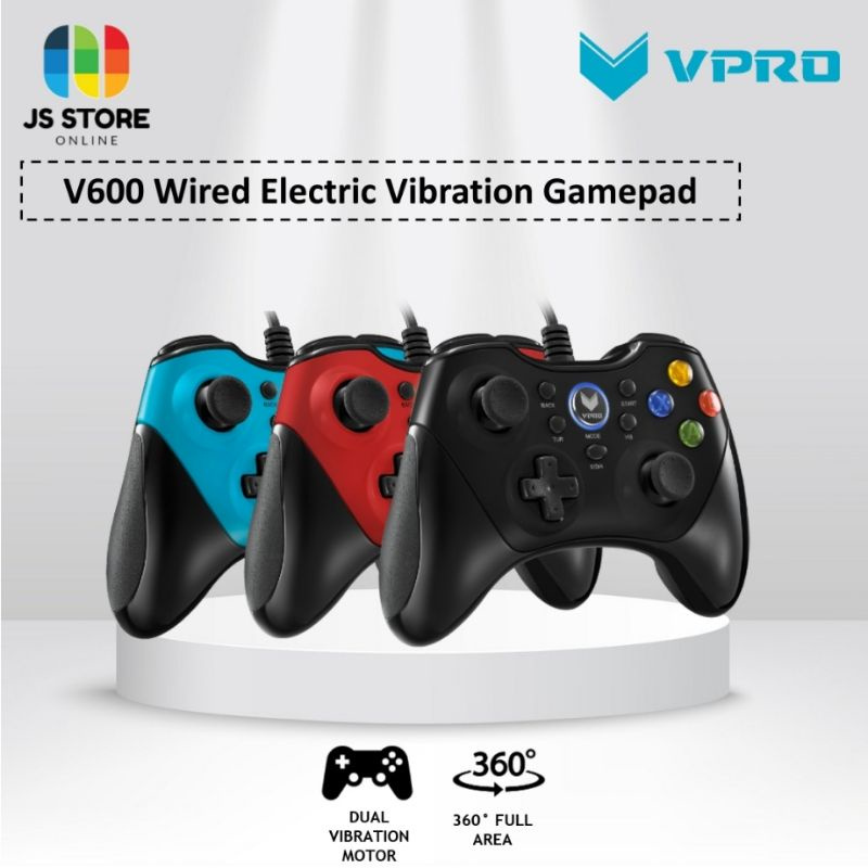 Rapoo V600 Electric Vibration Gamepad [READY STOCK] | Shopee Malaysia