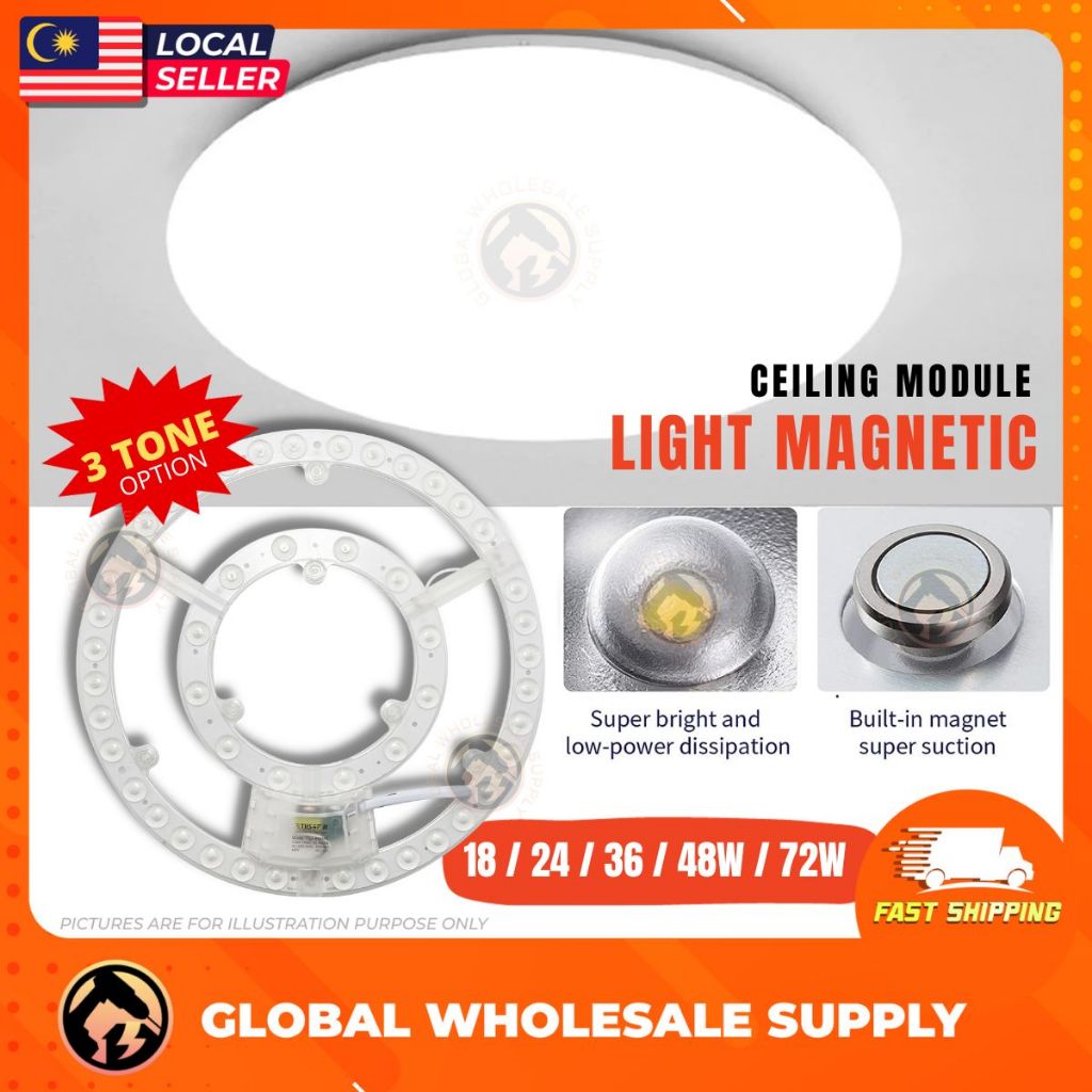 18W / 24W / 36W /48W / 72W COB LED Magnet Module Circular Replacement ...