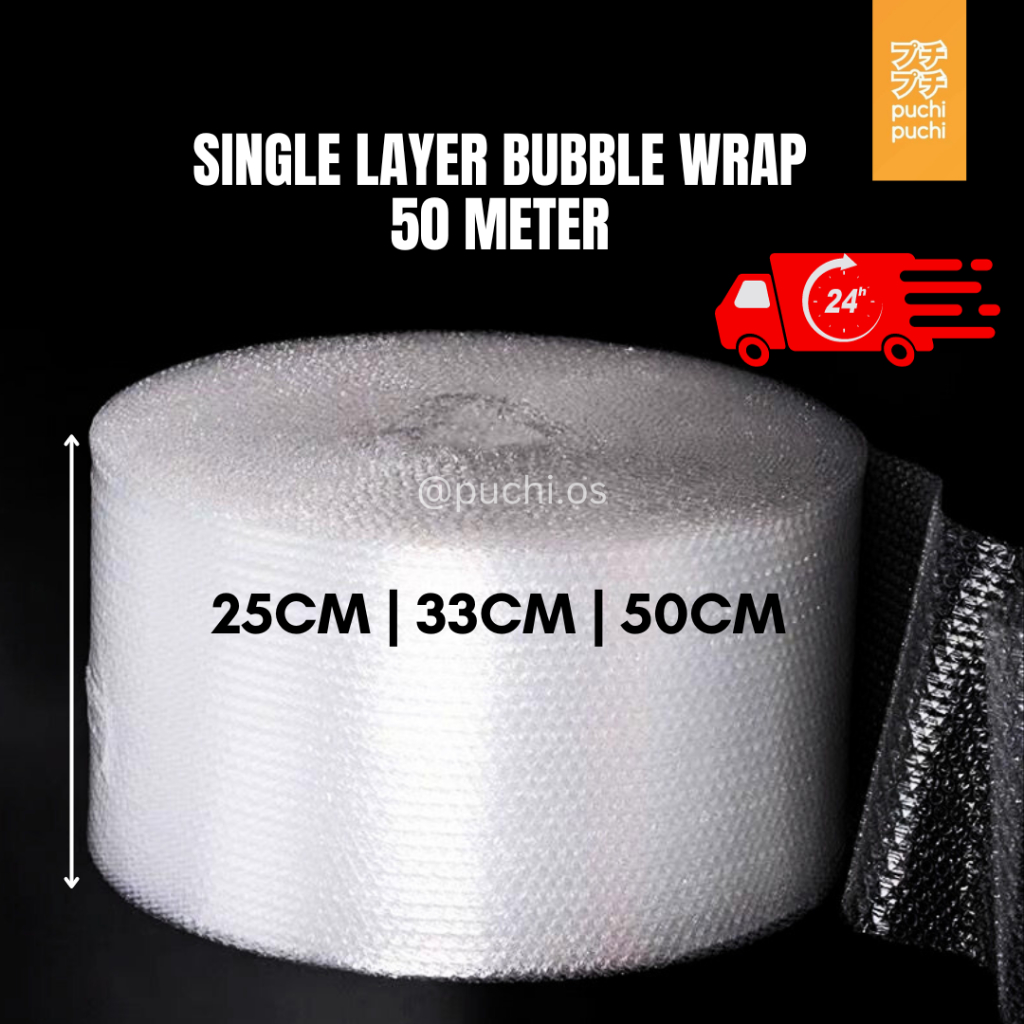 Bubble Wrap Single Layer / Air Bubble Roll [50Meter]【25cm/33cm/50cm】泡泡纸 泡泡膜 包装 [HIGH QUALITY ...