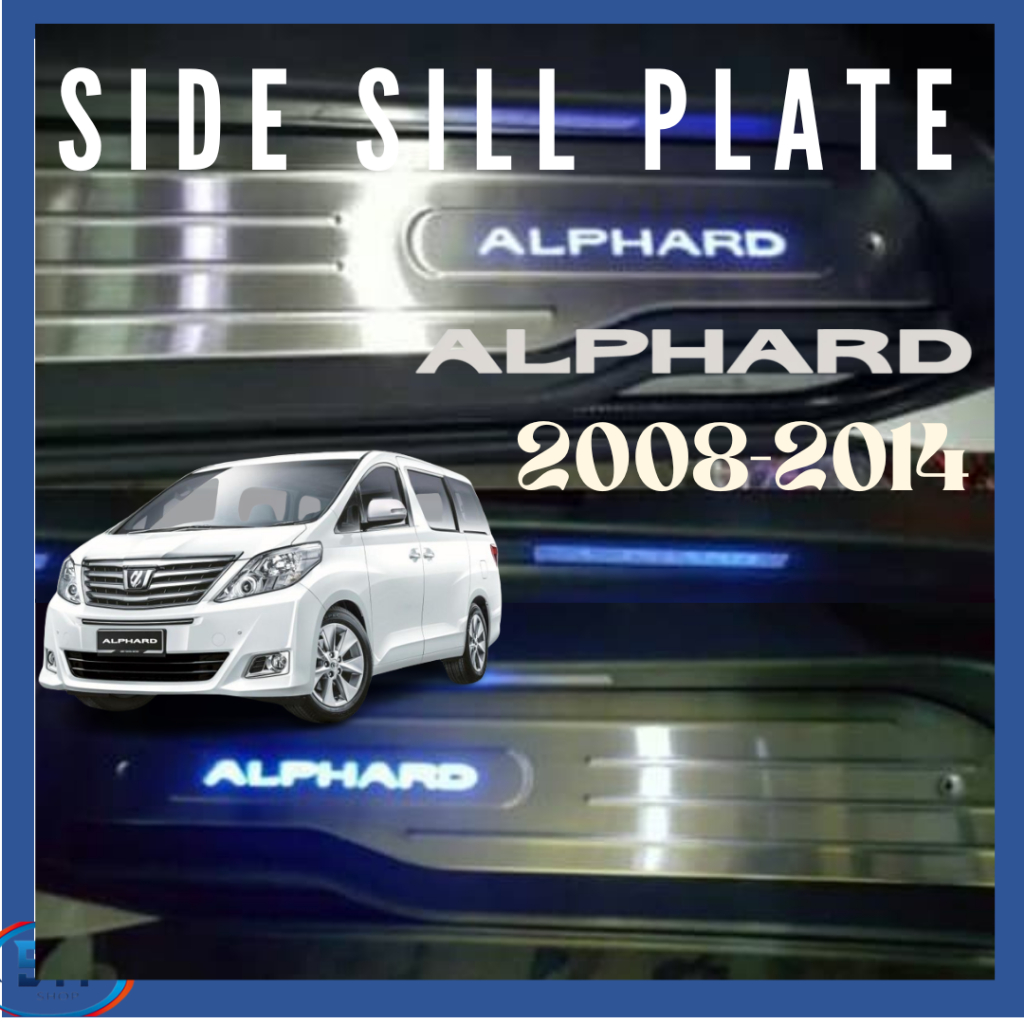 Toyota Alphard 2008-2014 AH20 Door side step Stainless Steel with LED ...