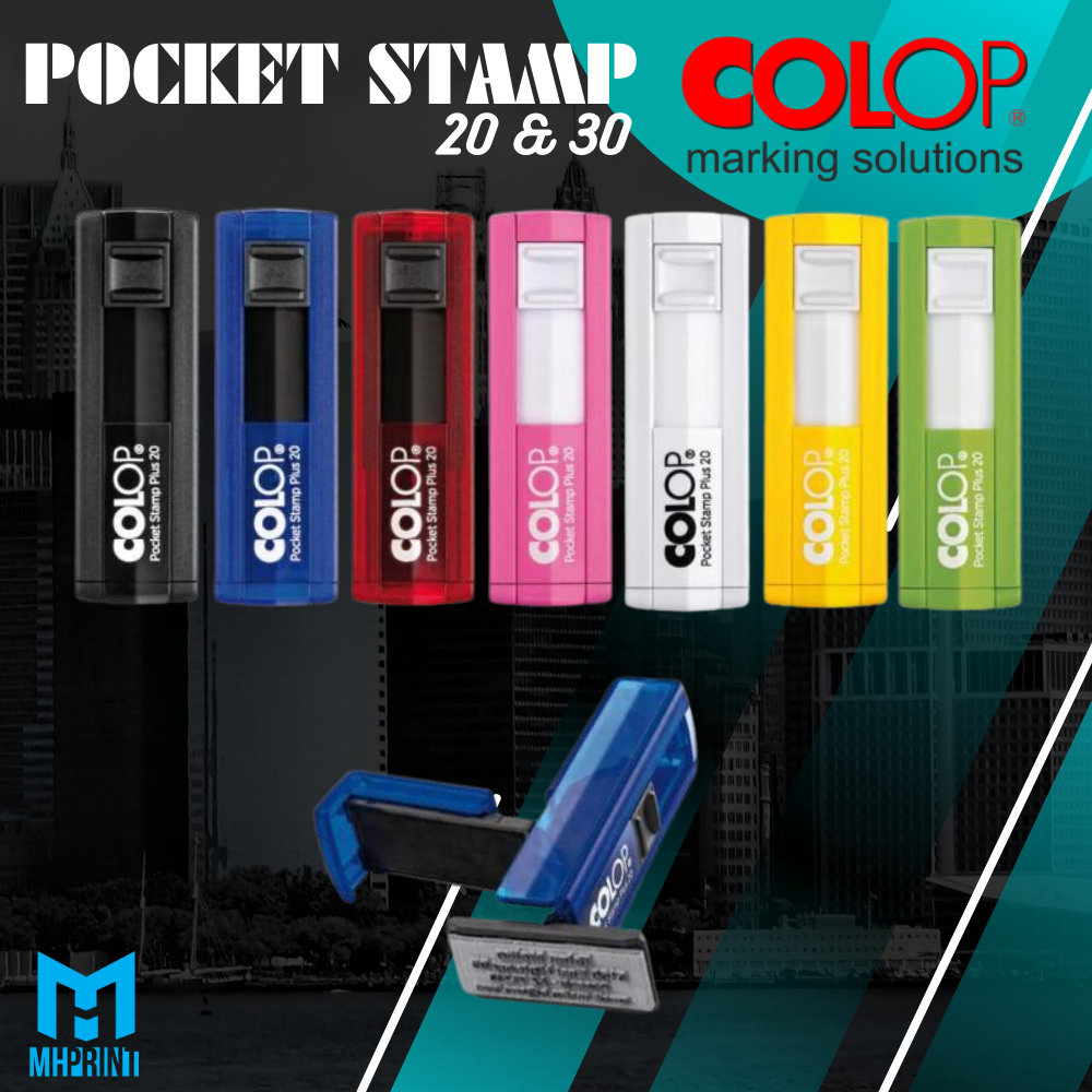 SAME DAY POS * Rubber Stamp * COLOP Self Inking Pocket Rubber Stamp Plus 20 | Plus 30 | Shopee ...