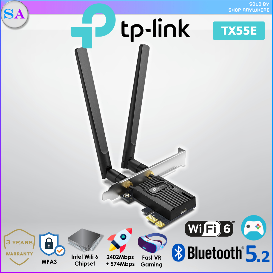 TP-Link TX55E AX3000 Wifi 6 & Bluetooth 5.2 PCIe Wireless Adapter For ...