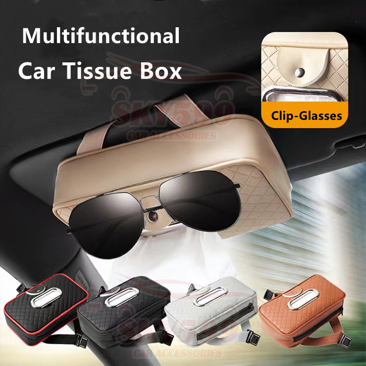 Car tissue box Kotak Kertas Tisu Kereta leather car tissue box holder ...