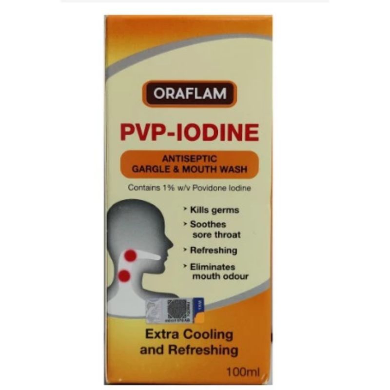 Oraflam pvp-iodine antiseptic gargle&mouthwash 100ml exp:10/23 | Shopee ...