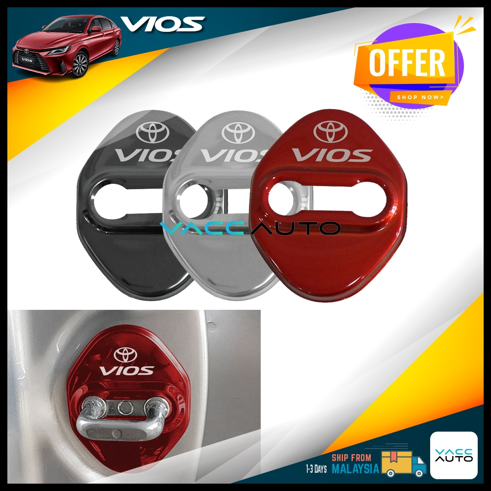 Toyota Vios NCG102 Toyota Logo Door Lock Steel Cover 2023 - 2025 AC100 ...