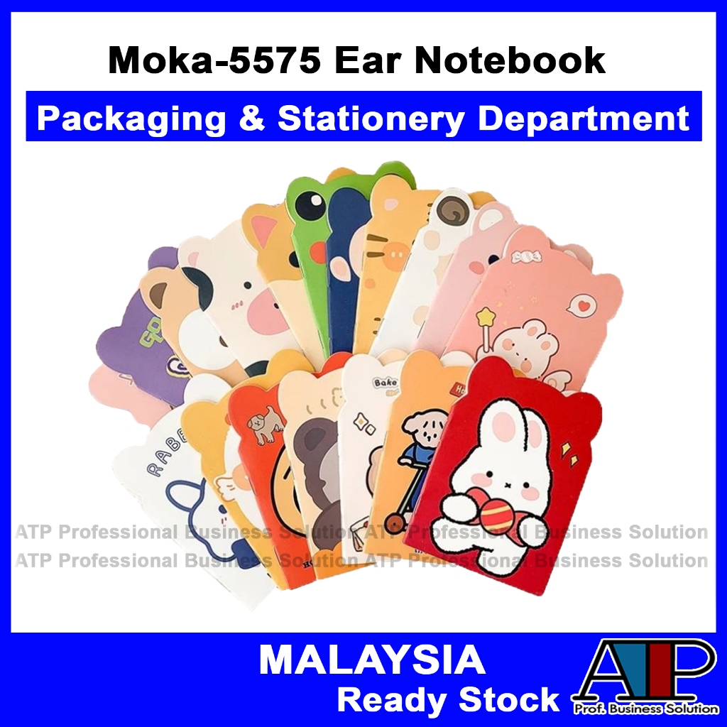 Stationery📐 Moka-5575 Ear Notebook Notebook Student A6 Notebook Cute ...