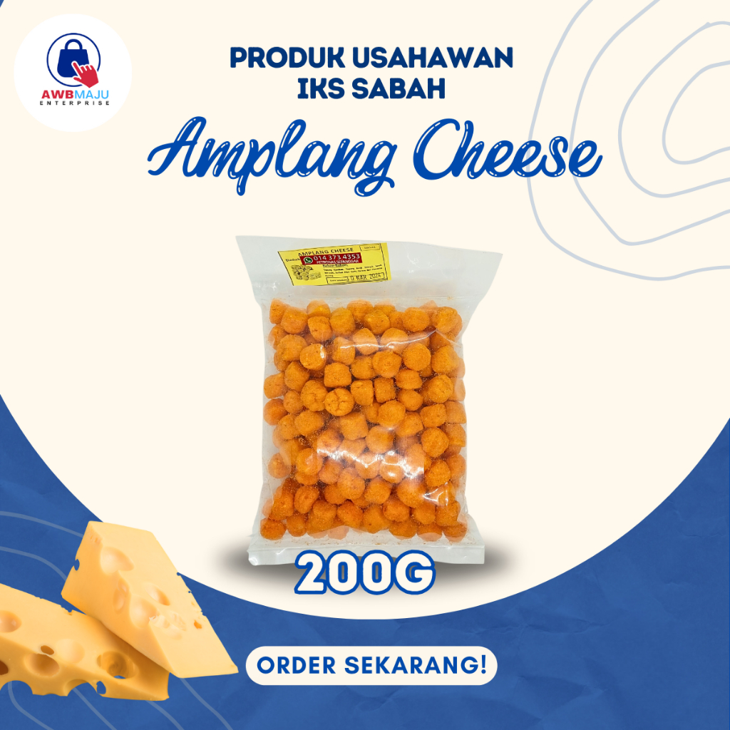 Keropok Amplang Cheese ORIGINAL SABAH 200g (Produk Usahawan IKS Sabah ...