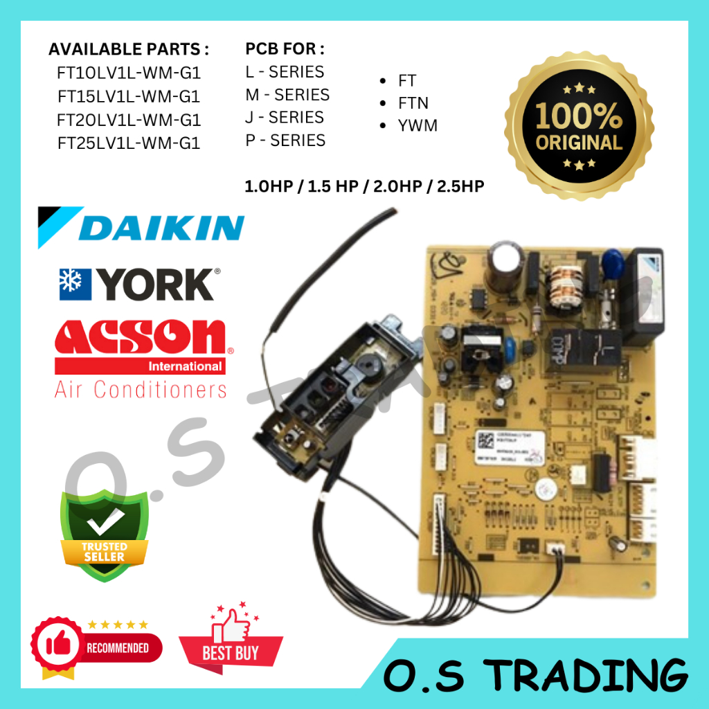 [ORIGINAL DAIKIN] ORIGINAL DAIKIN / YORK / ACSON INDOOR PCB BOARD / IC ...