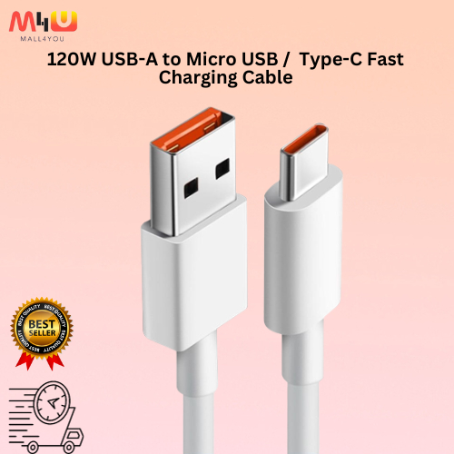 Cable Suitable for 30W / 120W Fast Charging Quick Charge Micro / Type C ...