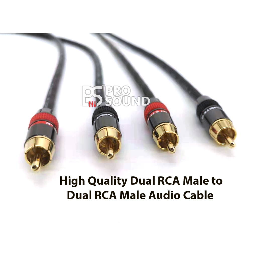 High Quality Dual RCA Male to Dual RCA Male Audio Cable | Shopee Malaysia