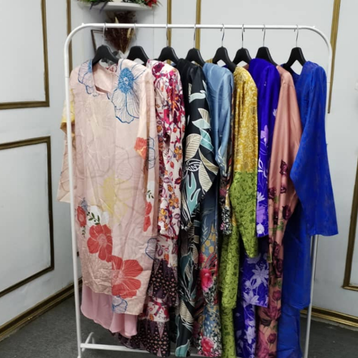 Baju kurung bercorak baju kurung batik printed baju kurung baju kurung ...