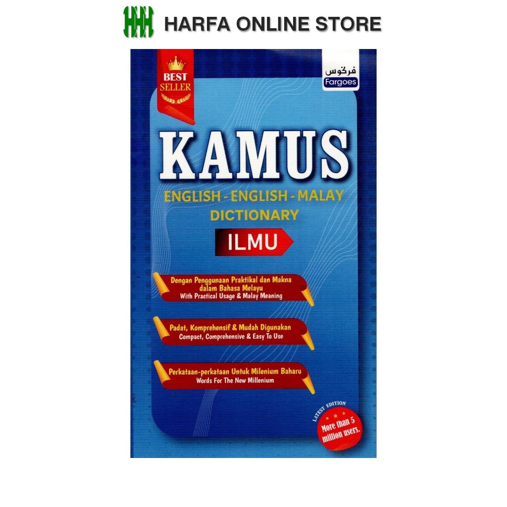 KAMUS ENGLISH - ENGLISH - MALAY DICTIONARY ILMU (FARGOES) | Shopee Malaysia