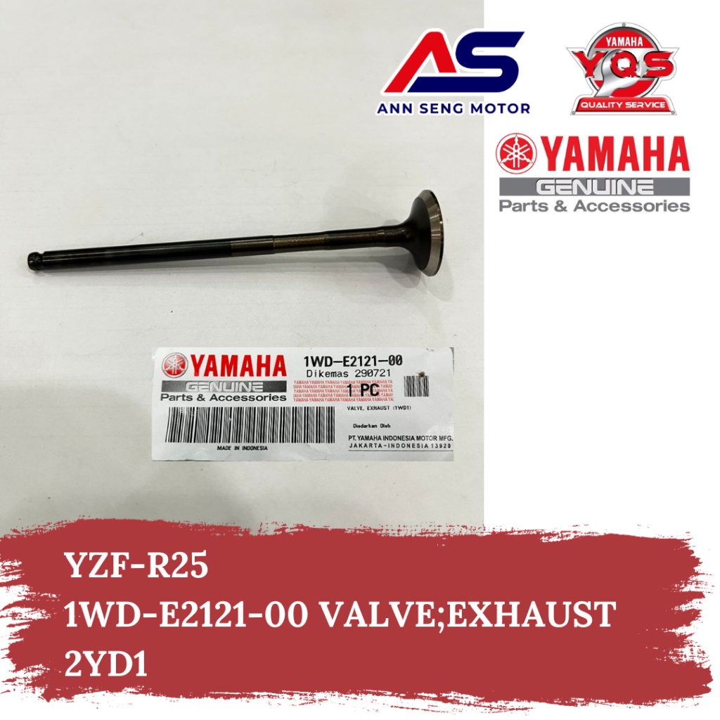 YAMAHA YZF-R25 VALVE: EXHAUST 2YD1 ORIGINAL (1WD-E2121-00) | Shopee ...