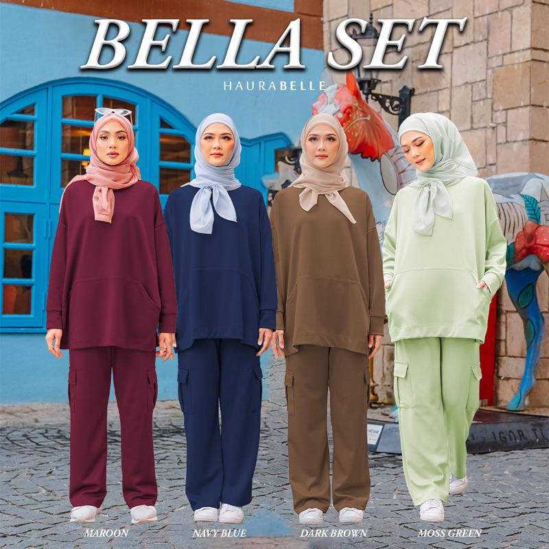 𝐇𝐀𝐔𝐑𝐀𝐁𝐄𝐋𝐋𝐄 BELLA SET BAJU + SELUAR | Shopee Malaysia