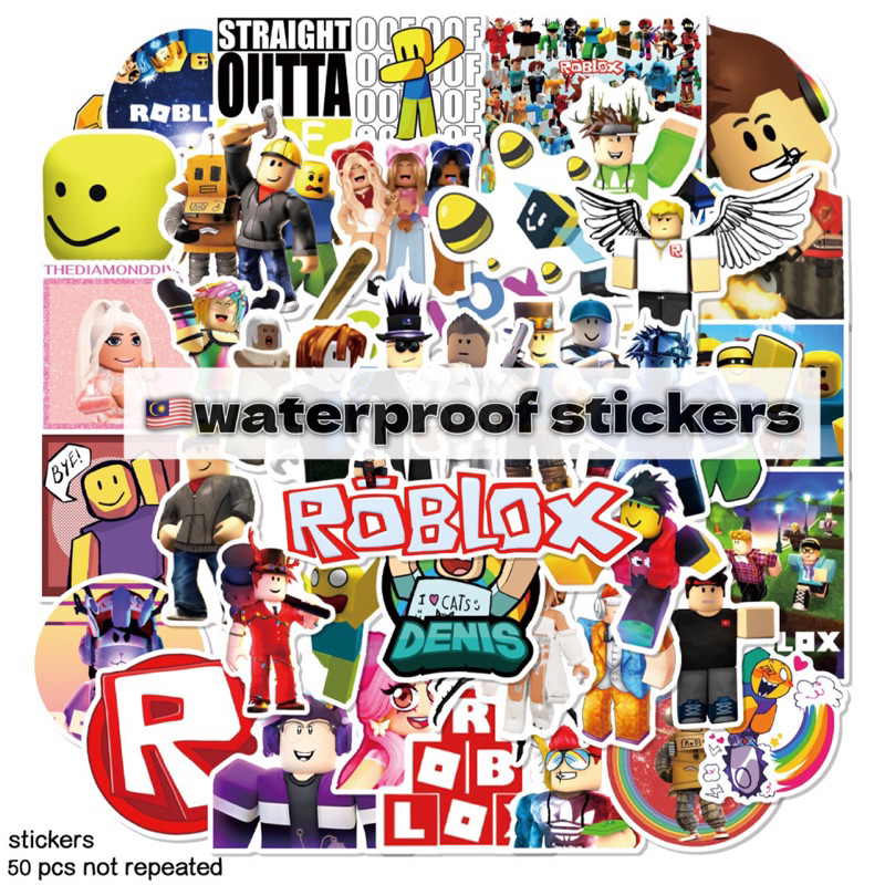 50pcs ROBLOX waterproof stickers (ROBLOX door gift) | Shopee Malaysia