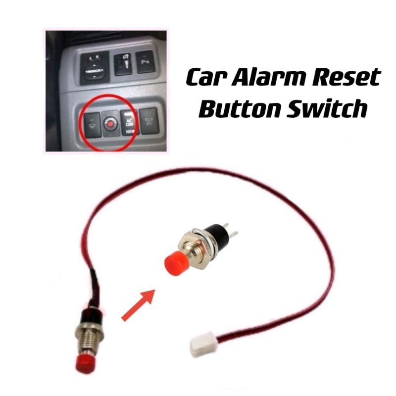 12v Car Alarm Reset Button Switch Mini Momentary On Off Push Button Reset Switch With Socket 